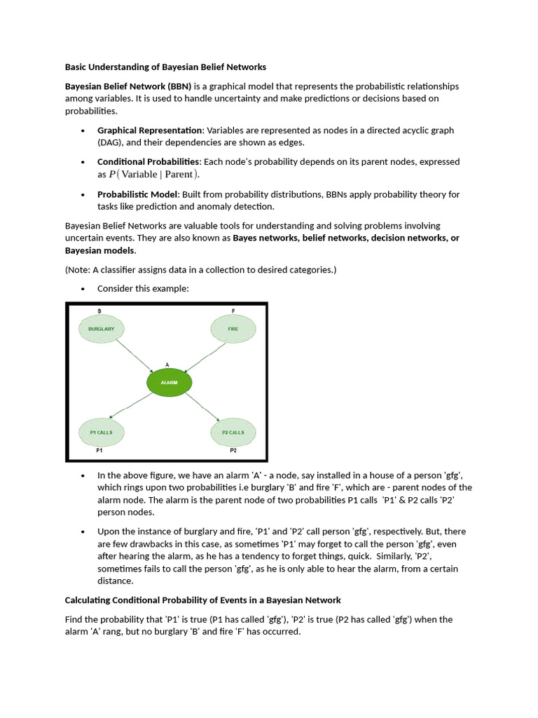 Basic Understanding of Bayesian Belief Networks | PDF | Bayesian Network | Statistical Theory
