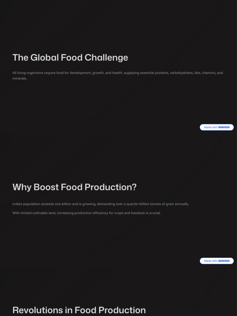 The Global Food Challenge | PDF | Agriculture | Foods