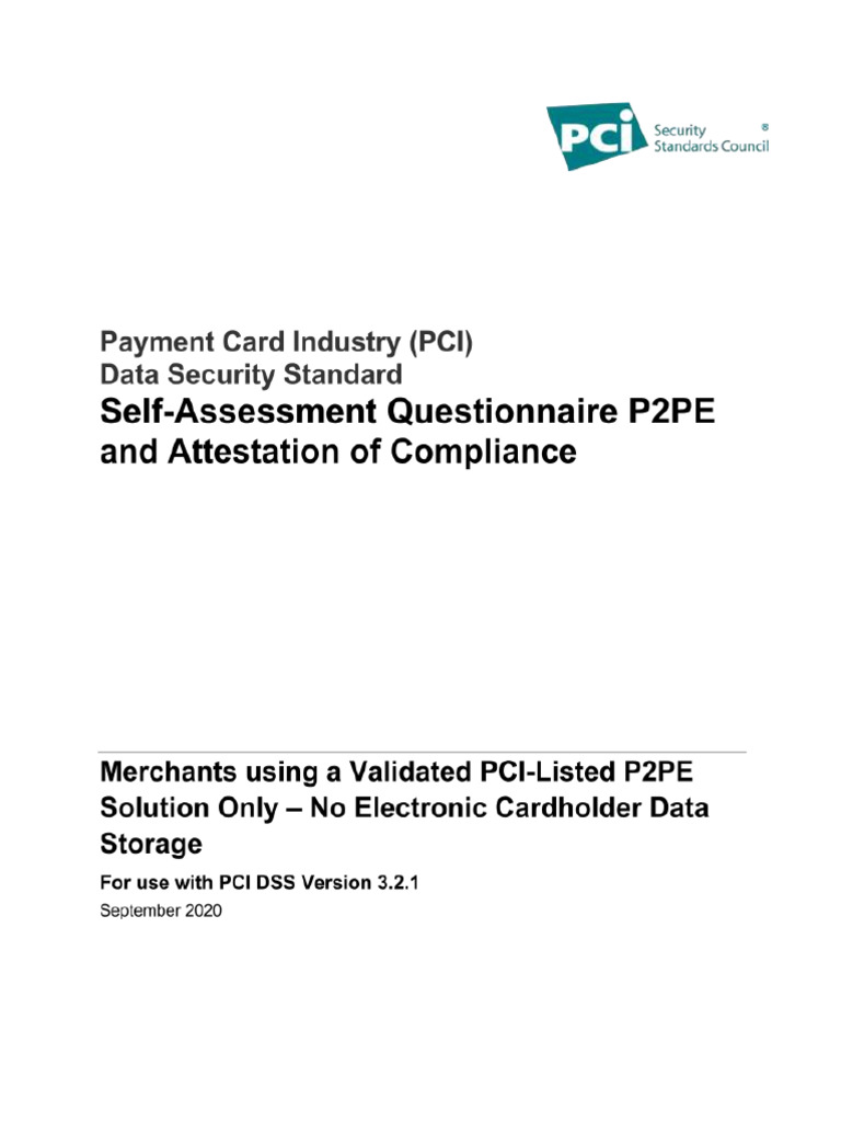 Pci Dss Saq P2pe SPT 18aug2022 Final | PDF