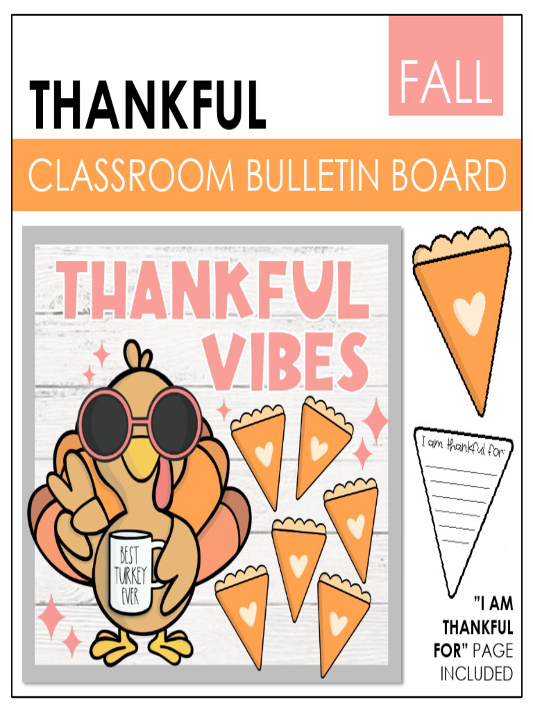 Thankful: Classroom Bulletin Board | PDF