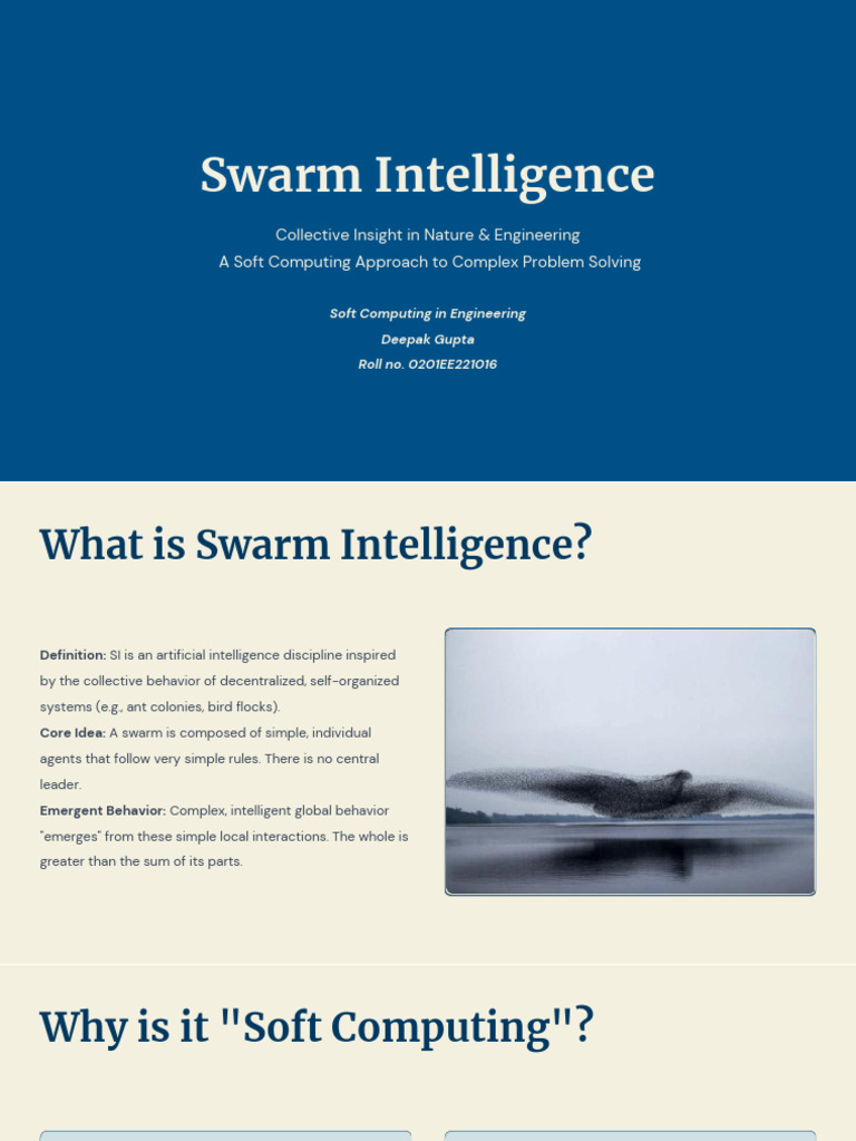 Swarm Intelligence Presentationpdf | PDF | Applied Mathematics | Computing