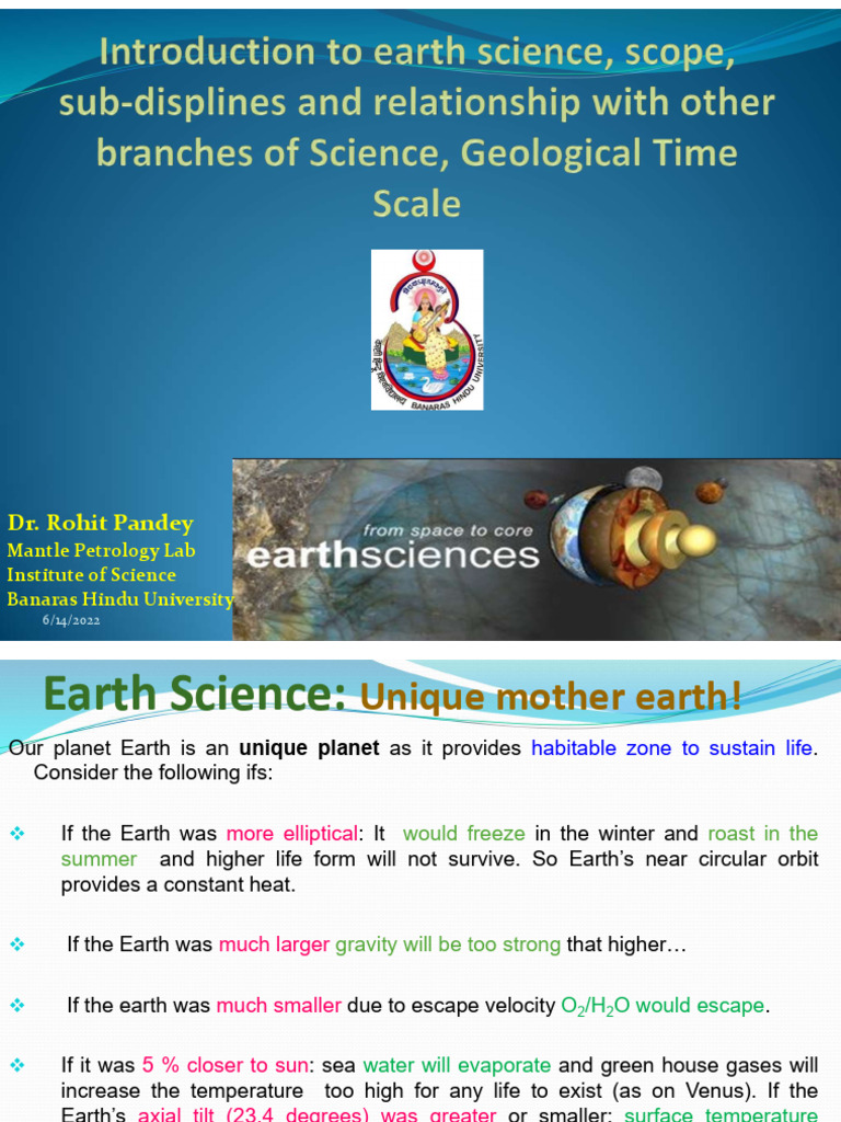 Lecture 1-3 - For Notes_RP | PDF | Earth Sciences | Geologic Time Scale