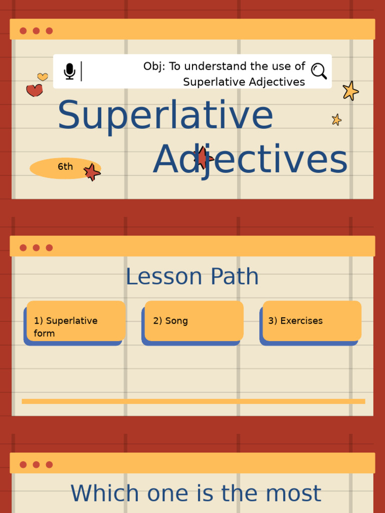 Superlative Adjectives - 6th Grade | PDF | Physical Sciences | Solar System