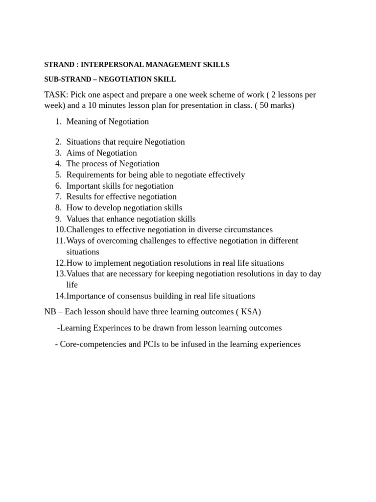 Negotiation Skill Assignment[1] | PDF