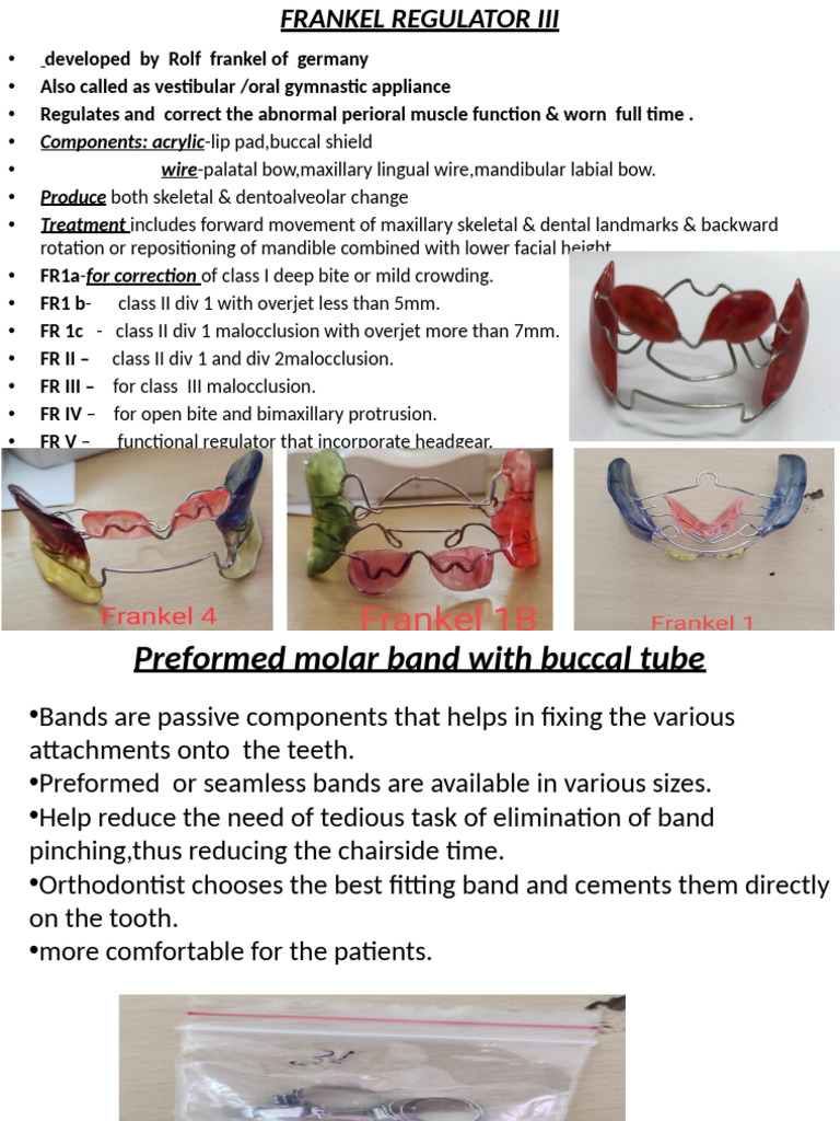 Frankel Regulator III: Orthodontic Appliance Guide | PDF | Orthodontics ...