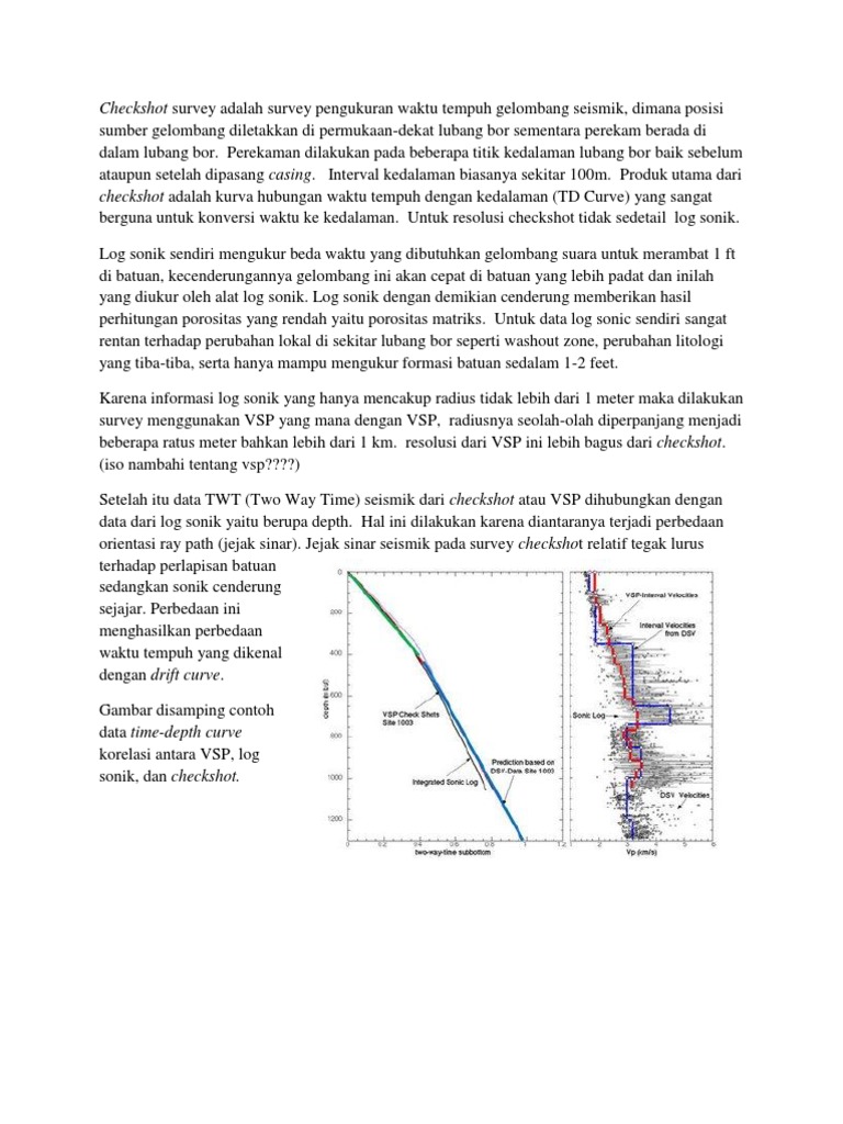 Checkshot Survey Adalah Survey Pengukuran Waktu Tempuh Gelombang ...