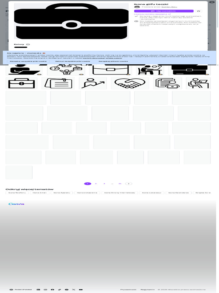 Ikona Glifu Teczki - Grafika | PDF