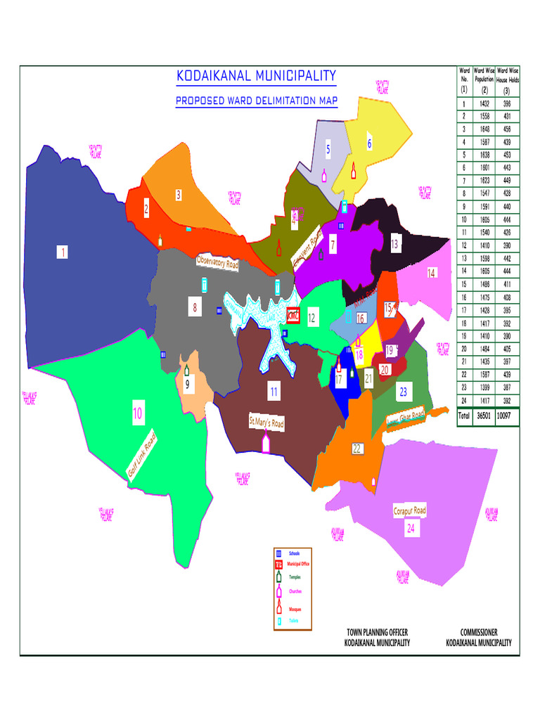 Kodaikanal Ward Delimitation Map | PDF
