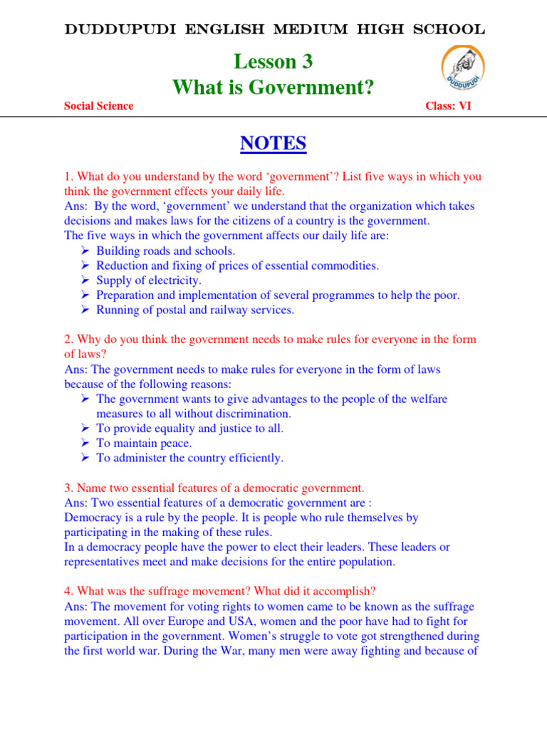 What is Government | PDF | Suffrage | Democracy