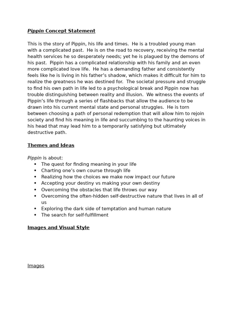 Pippin Concept Statement | PDF