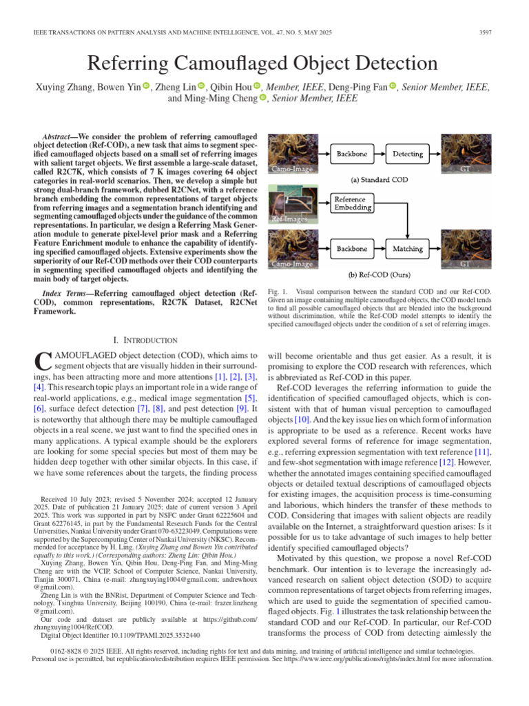 Main Paper 25 May - Referring - Camouflaged - Object - Detection | PDF ...