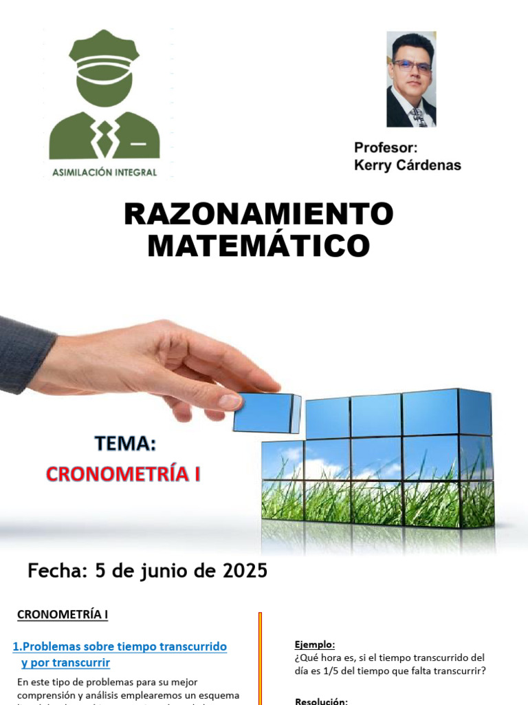 4.RM 5 de junio 2025 CRONOMETRÍA I | PDF | Tiempo espacial | Reloj