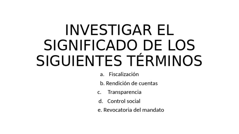 Investigar El Significado de Los Siguientes Términos | PDF