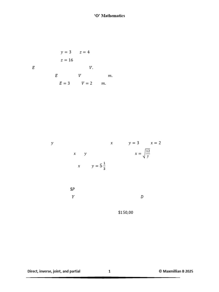 Variation 2025 | PDF | Formula | Mathematics
