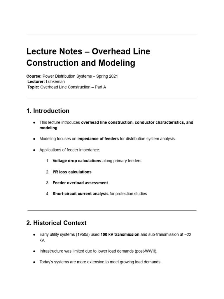 Overhead Line Construction Overview | PDF | Insulator (Electricity ...