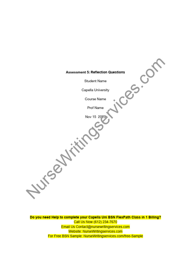 Capella BSN Reflection on Nursing Practices | PDF | Palliative Care ...