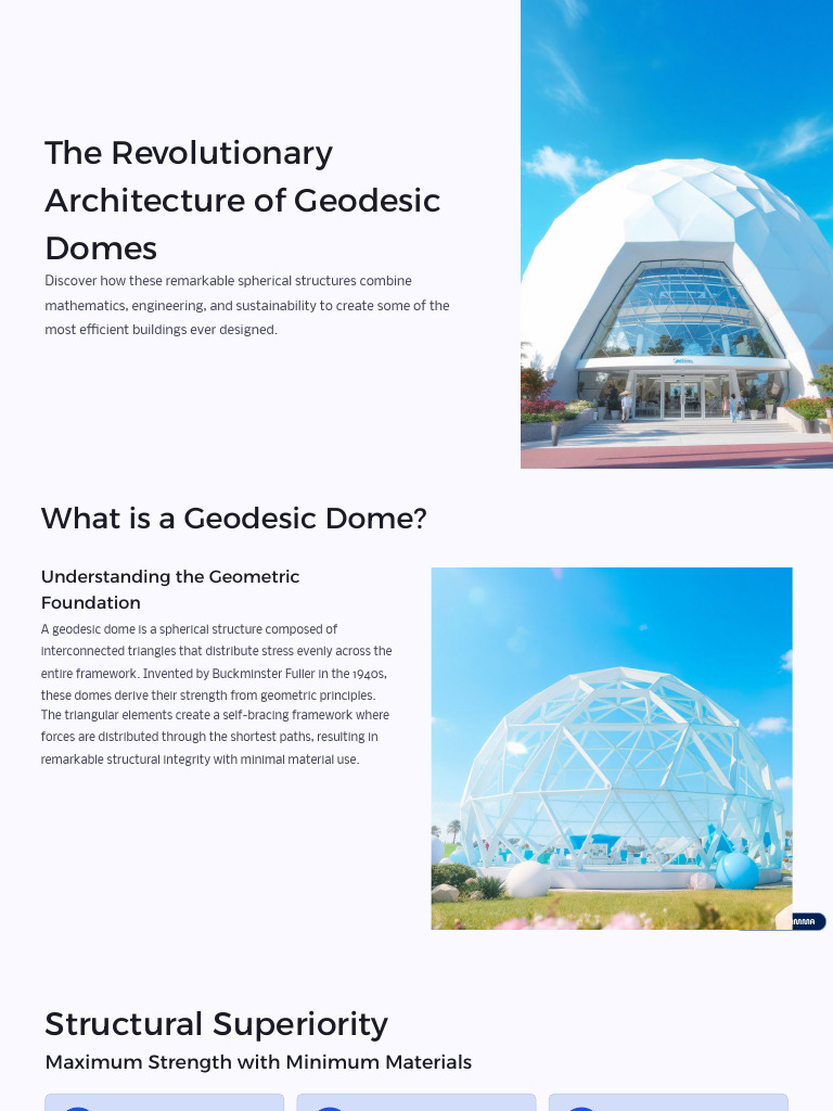 The Revolutionary Architecture of Geodesic Domes | PDF | Dome | Natural ...