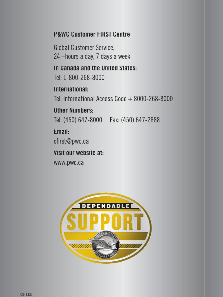 PT6 Pratt & Whitney Turboprop Descripcion Motor Pt6athe Information Contained Herein Has Been ...