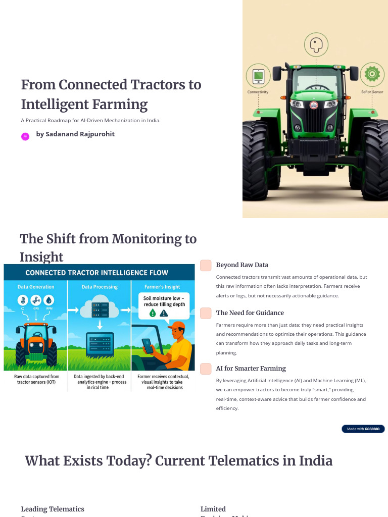 From Connected Tractors To Intelligent Farming | PDF | Machine Learning ...