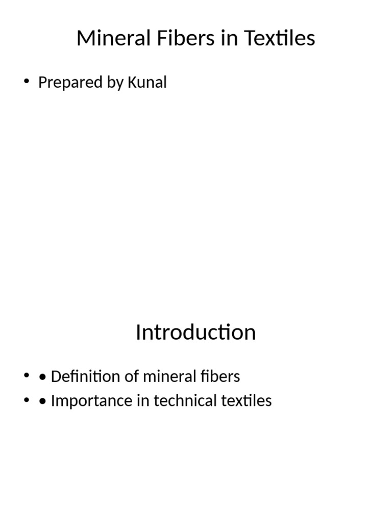 Mineral Fibers Presentation | PDF