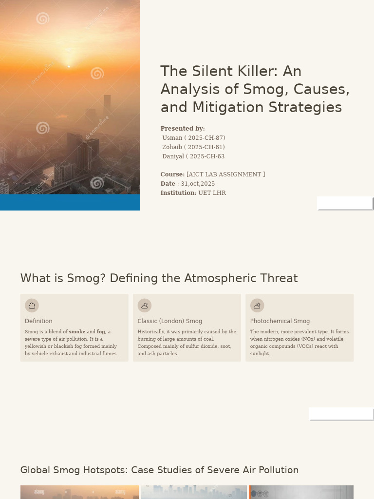 Smog: Causes, Effects, and Solutions | PDF | Smog | Air Pollution