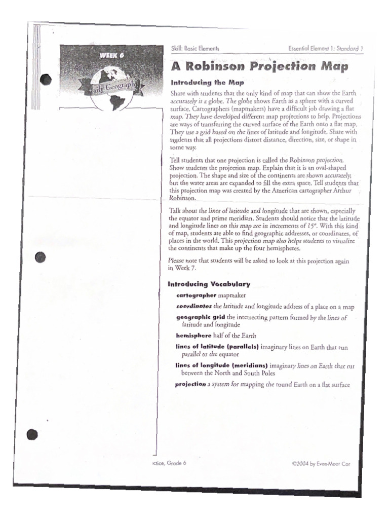 Understanding the Robinson Projection Map | PDF | Map | Cartography