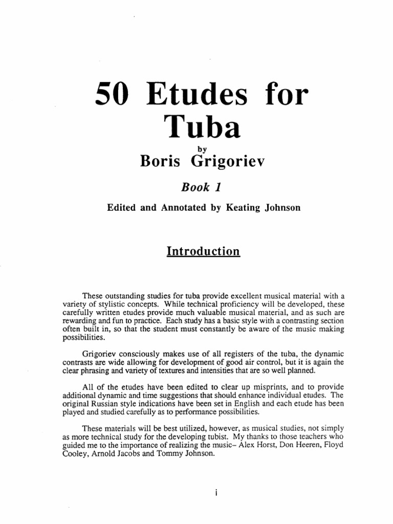 50 Etudes For Tuba | PDF