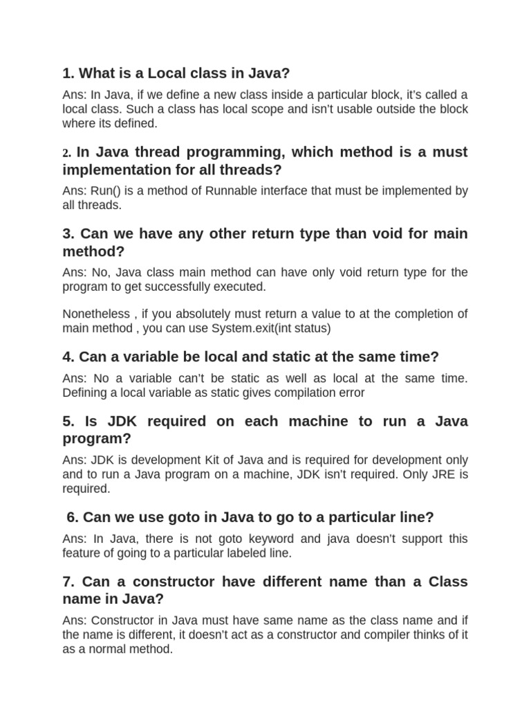 Unit - 3 Java Programming | PDF | Method (Computer Programming) | Class (Computer Programming)