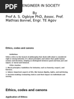 Engineers' Code of Ethics Overview | PDF | Employment | Integrity