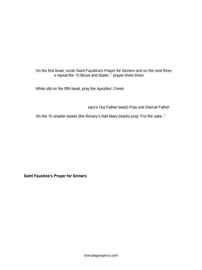 Prayers - The Chaplet of Divine Mercy - Everyday Prayer Co | PDF ...