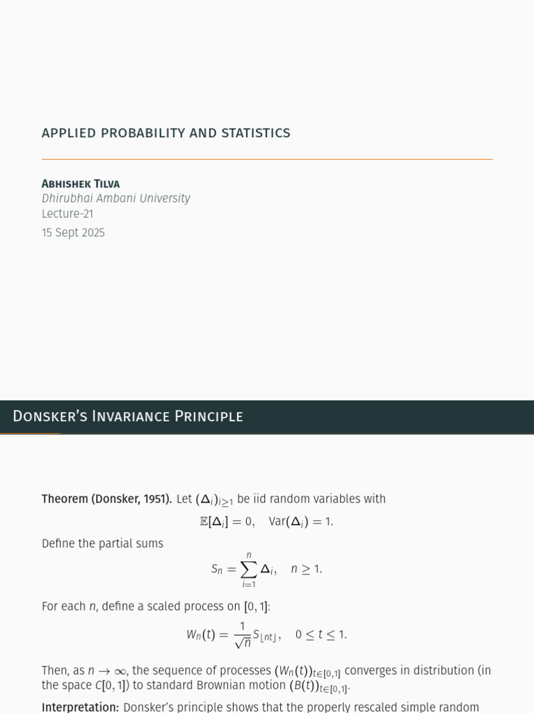 Aps L21 Pdf Stochastic Process Expected Value