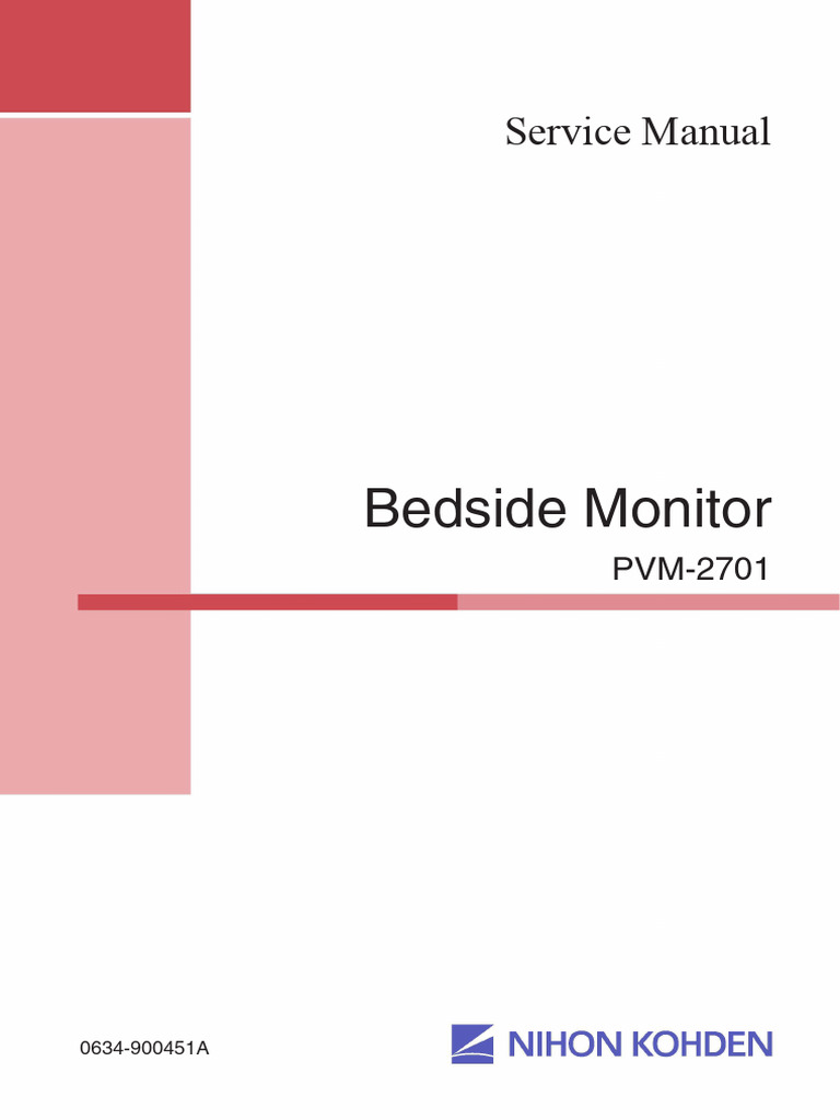 PVM-2701 Bedside Monitor Service Manual | PDF | Electromagnetic ...