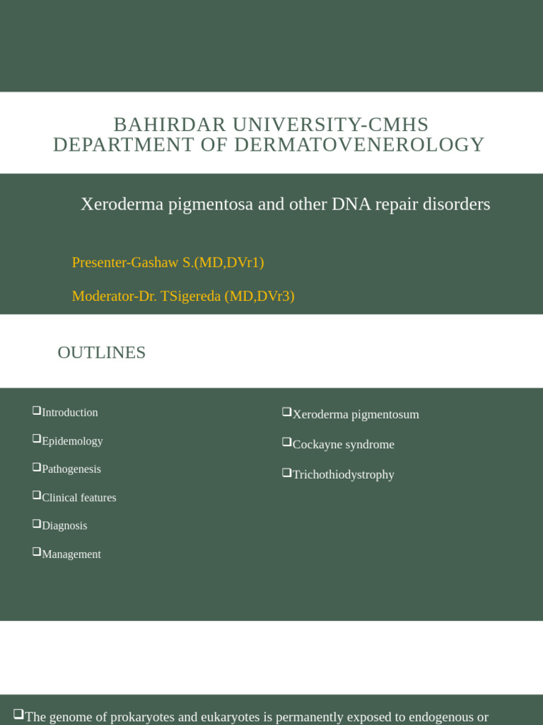 DNA Repir Disorders | PDF | Dna Repair | Molecular Genetics