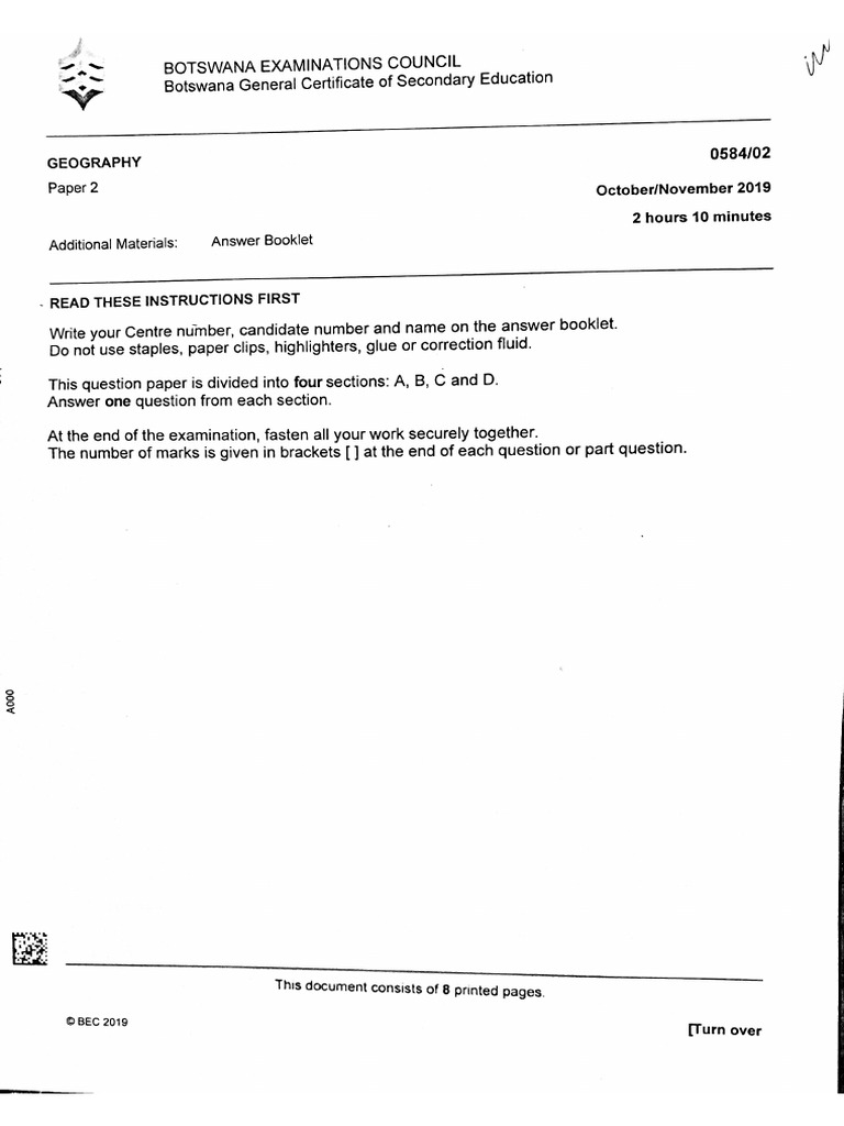 Questions For Geo | PDF