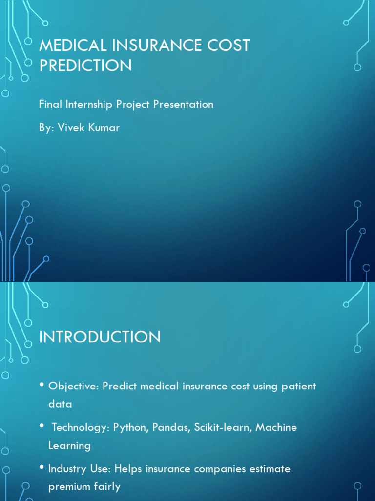 Medical Insurance Cost Prediction Model | PDF