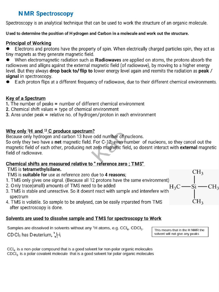 Topic 15D NMR Spectroscopy and Chromatography_watermar | PDF