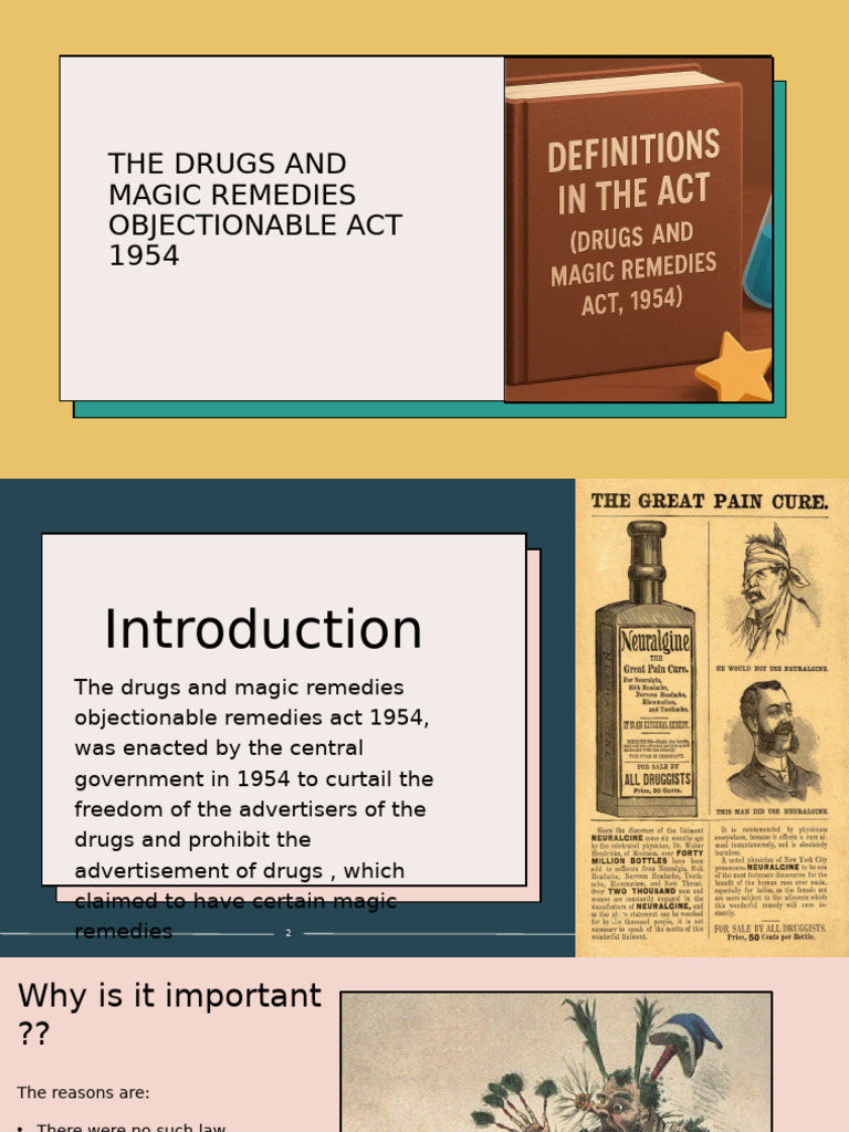 Drug and Magic Remedy Act | PDF