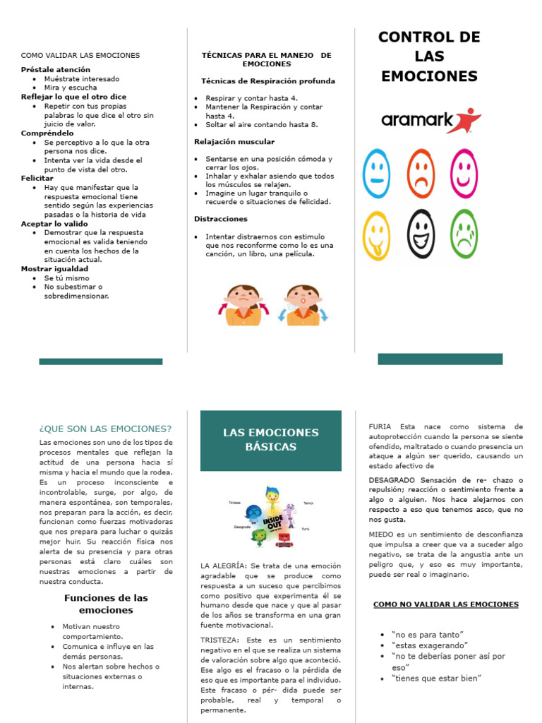 Validación y Manejo de Emociones | PDF | Las emociones | Motivacional