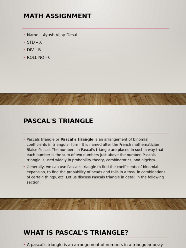 Pascal's Triangle | PDF | Mathematical Analysis | Numbers