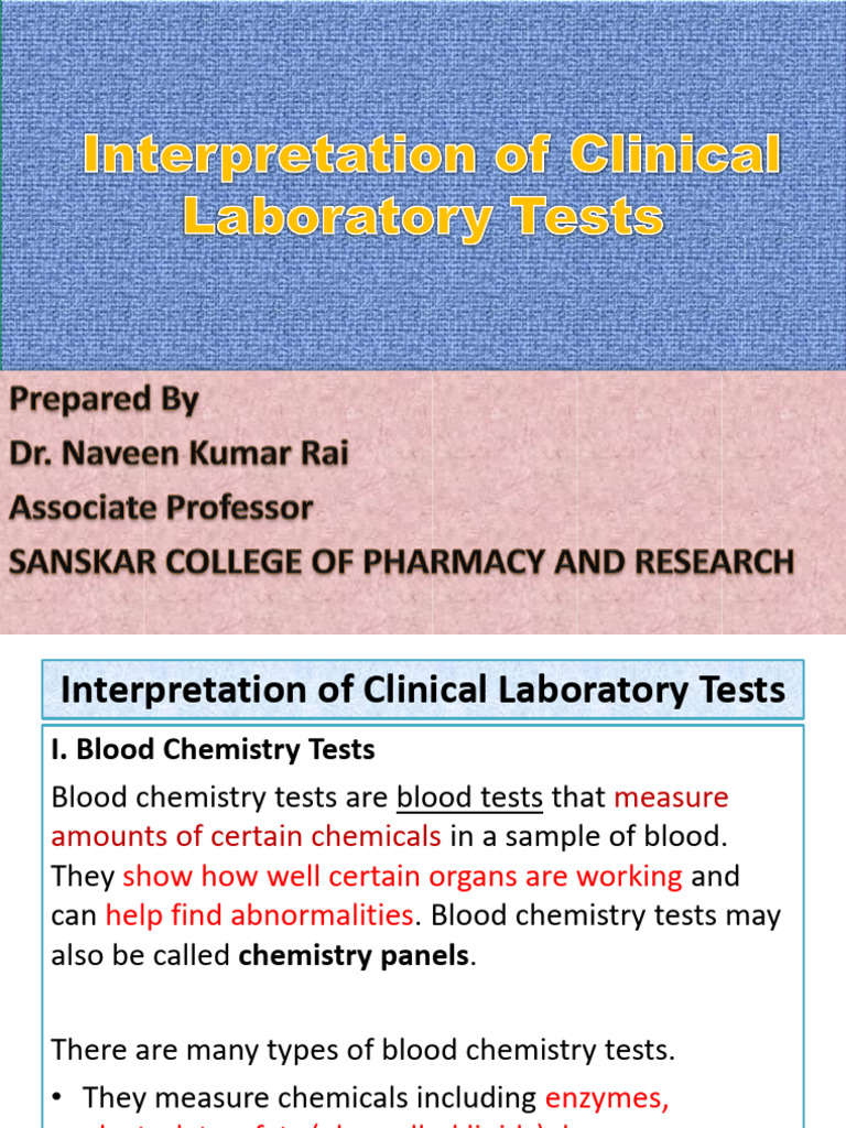 C. Interpretation of Clinical Laboratory Tests | PDF | Hyperglycemia ...