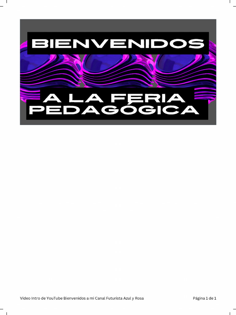 Video Intro de YouTube Bienvenidos A Mi Canal Futurista Azul y Rosa ...