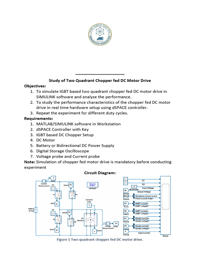 Exp 05 Study of Two Quadrant Chopper Fed DC Motor Drive | PDF ...