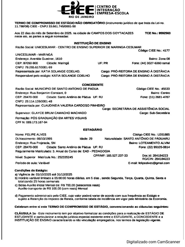 Contrato Felipe | PDF