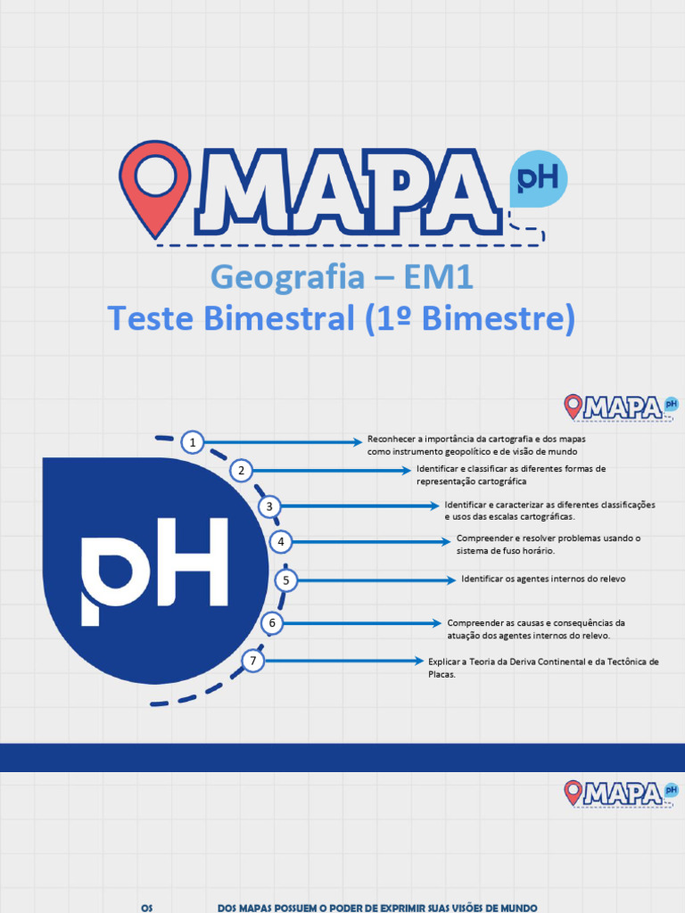 Em1 Mapa Geo Teste 1bim | PDF | Placas tectônicas | Tectônica