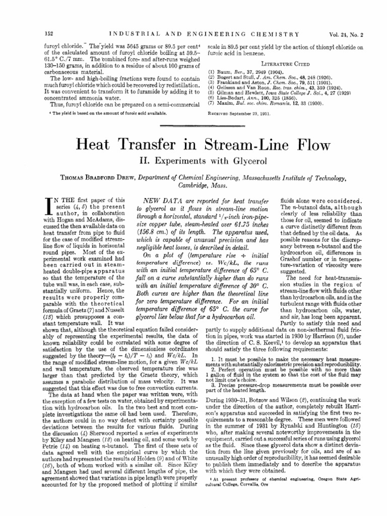 Heat Transfer Experiments with Glycerol | PDF | Chemistry | Chemical ...