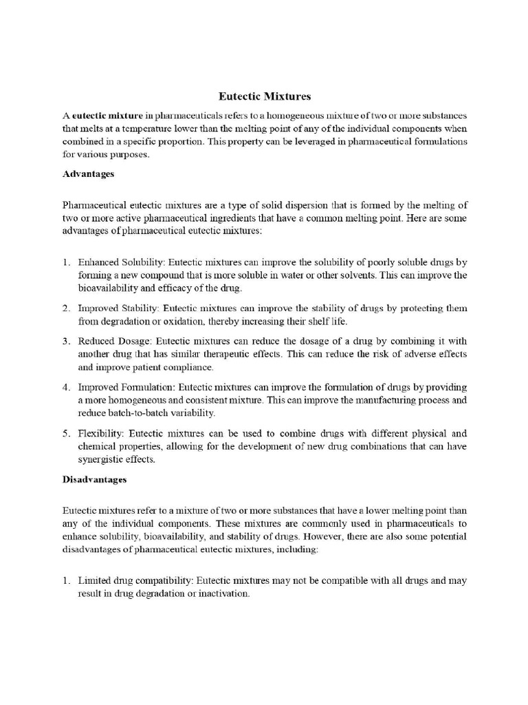 Eutectic Mixtures Page-0001 | PDF