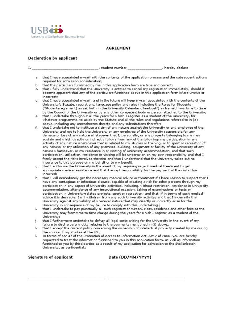 Declaration Form | PDF | Insurance | Common Law