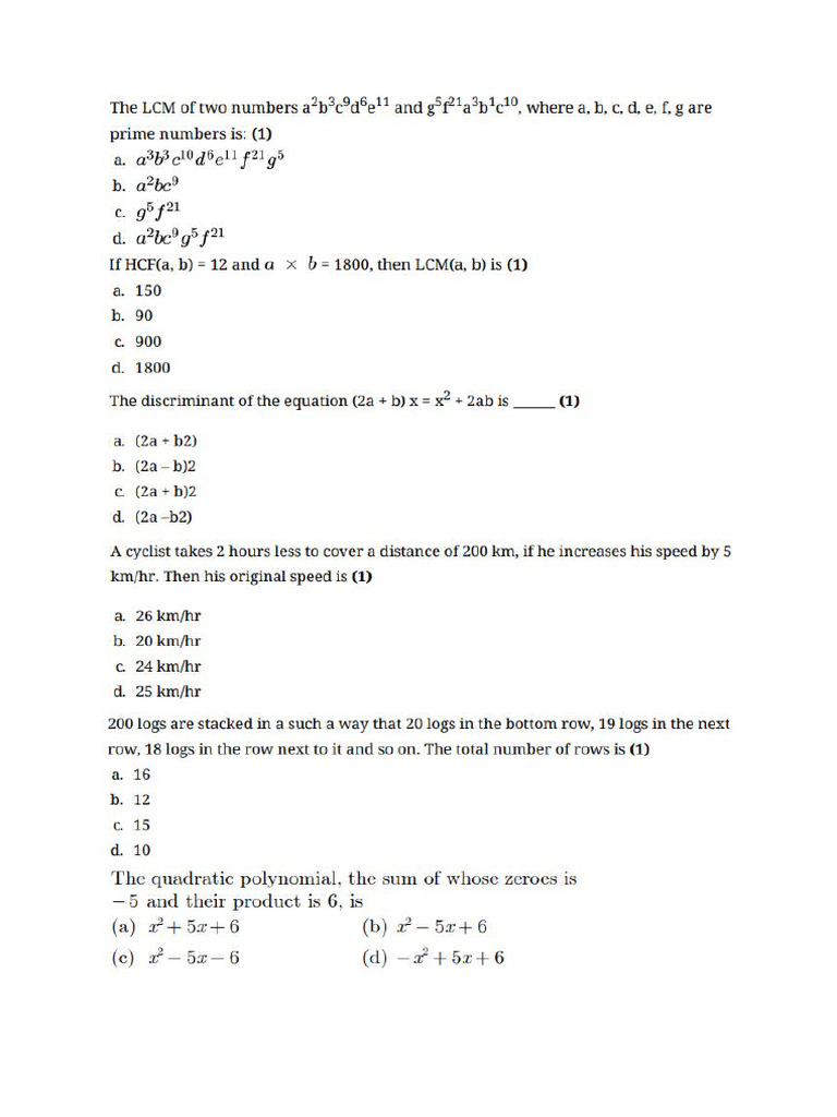 Test (Thursday) | PDF