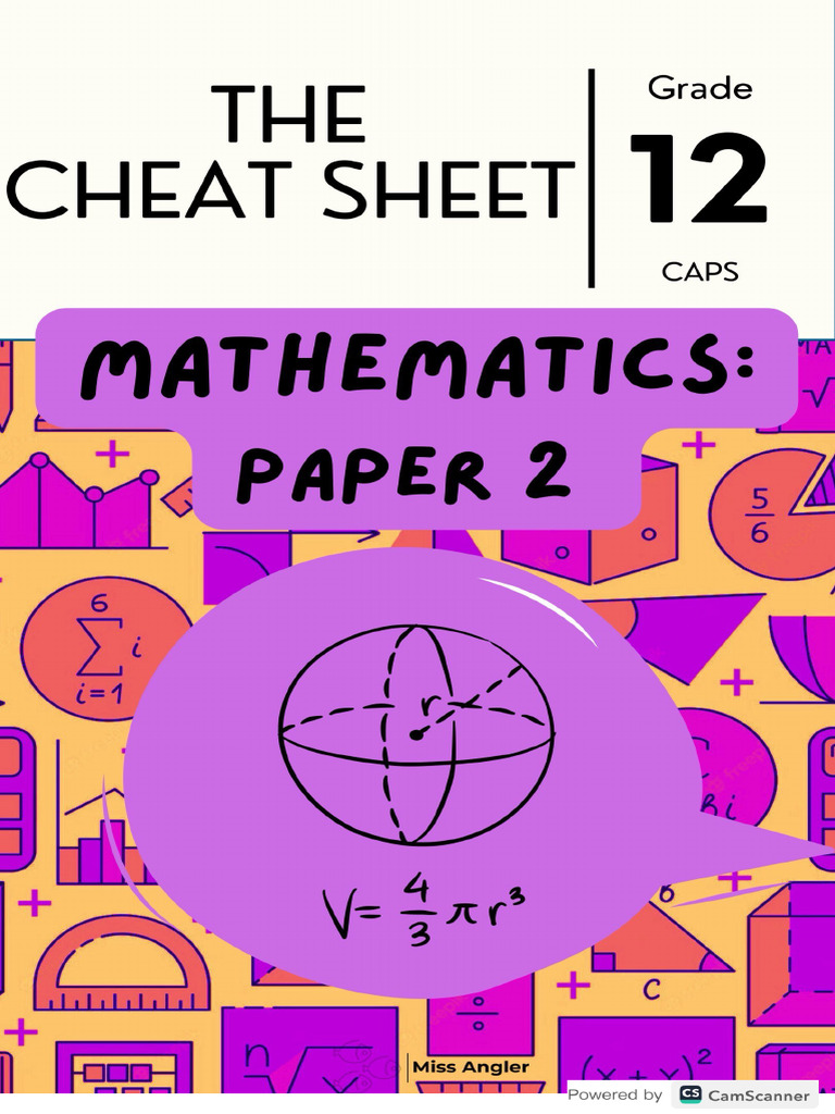 Maths Paper 2 Cheat Sheet (1) 011332 085621 | PDF