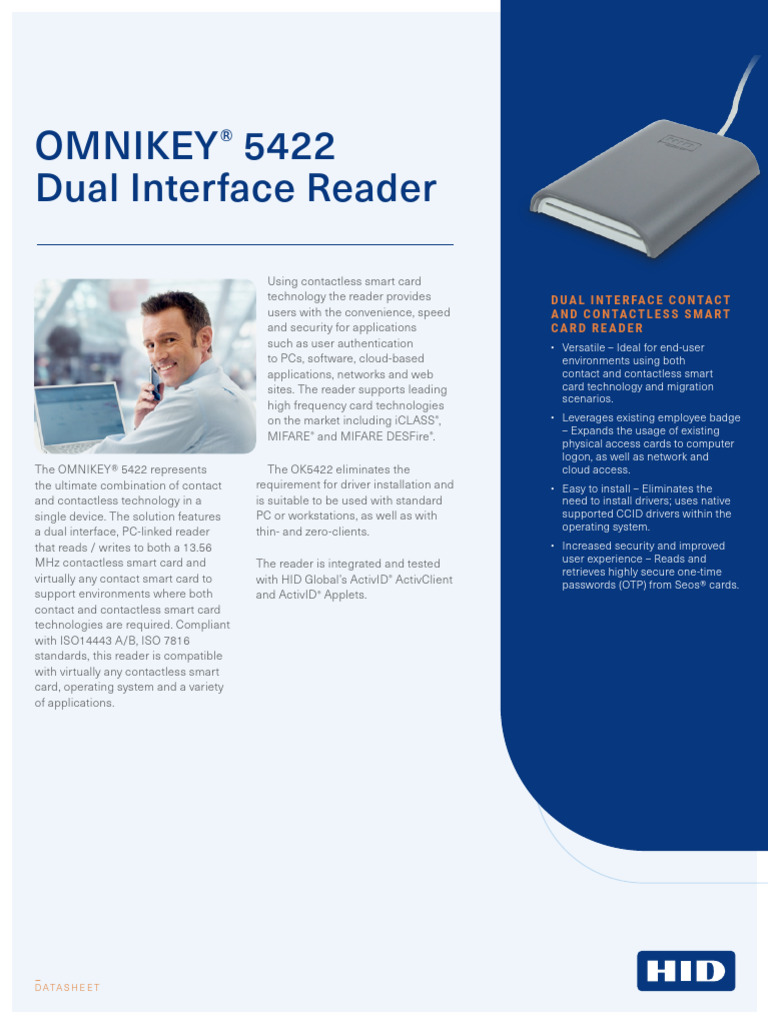 OMNIKEY 5422 Dual Interface Reader | PDF | Smart Card | Usb